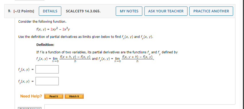 Solved [-/2 ﻿Points]Consider the following | Chegg.com