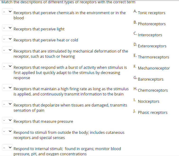 Solved Match the descriptions of different types of | Chegg.com
