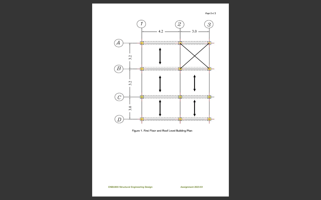 Solved The building plans of a concrete structure are shown | Chegg.com