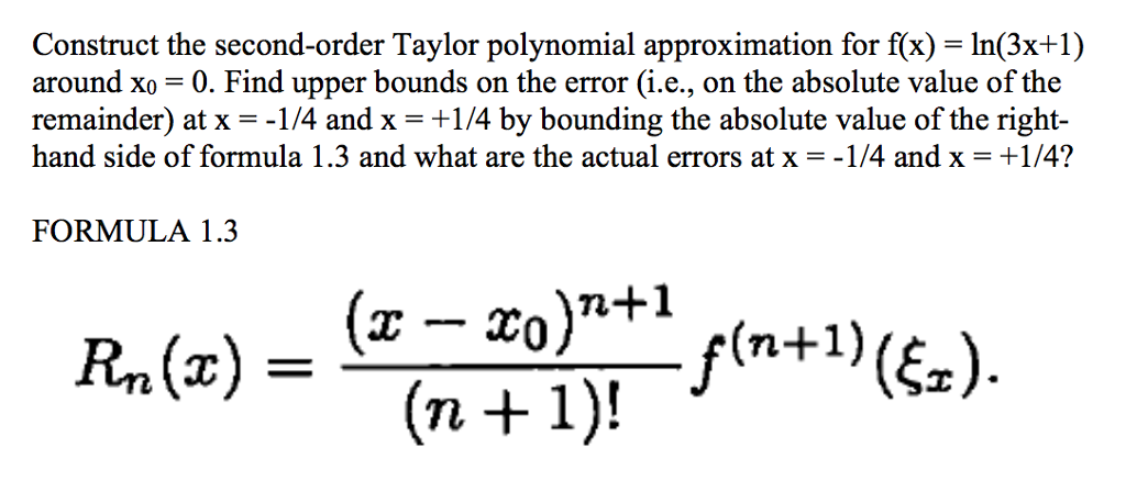 Solved Construct the second-order Taylor polynomial | Chegg.com