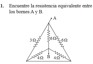 Solved 1. ﻿Encuentre la resistencia equivalente entre los | Chegg.com