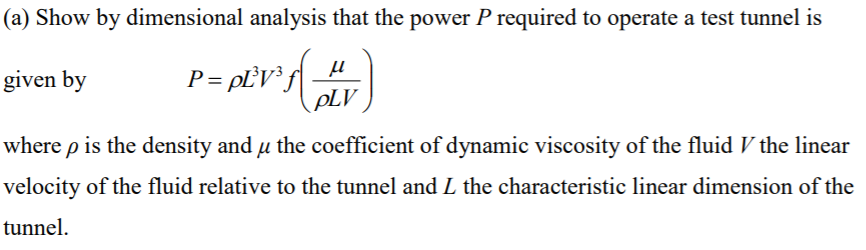 Solved (a) Show by dimensional analysis that the power P | Chegg.com