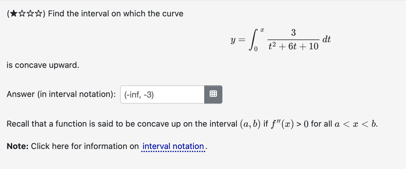 Solved ( ***↶↶↶ ﻿Find the interval on which the | Chegg.com