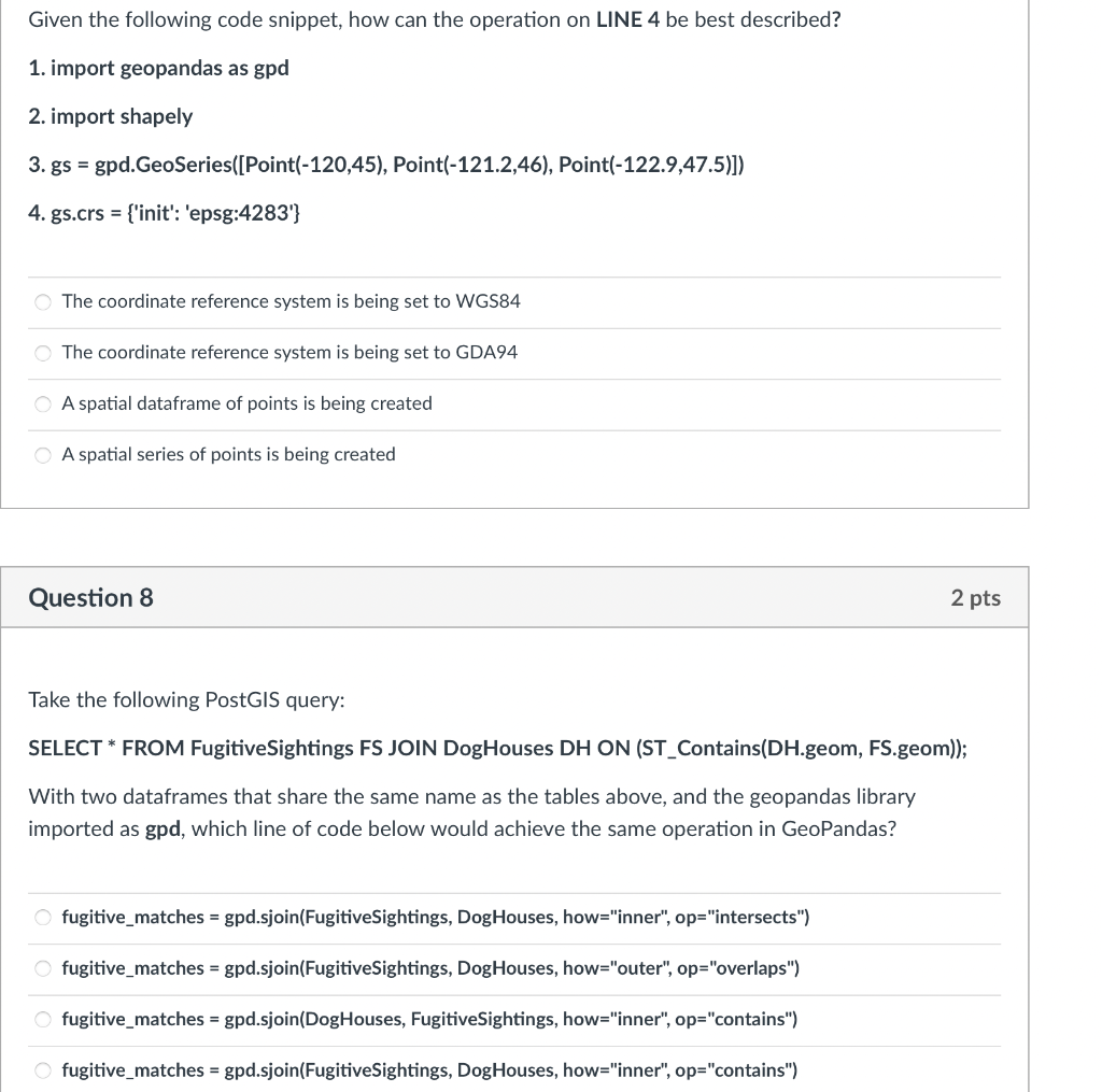 Solved Given the following code snippet, how can the | Chegg.com