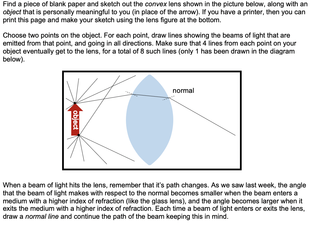 Solved Find a piece of blank paper and sketch out the convex | Chegg.com