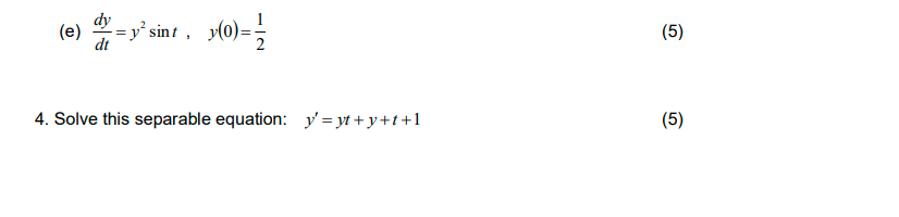 Solved Solve The Following Initial Value Problems Ivp And