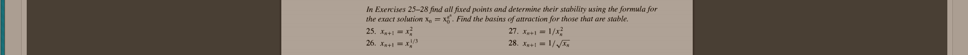 Solved In Exercises 25-28 find all fixed points and | Chegg.com