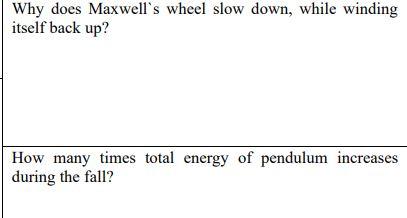 Solved Why does Maxwell's wheel slow down, while winding | Chegg.com