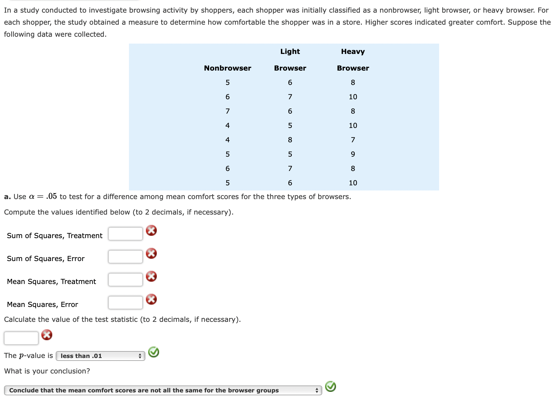 Solved In a study conducted to investigate browsing activity | Chegg.com