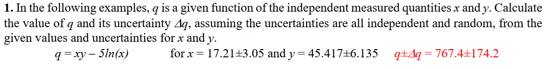 Solved 1. In the following examples, q is a given function | Chegg.com