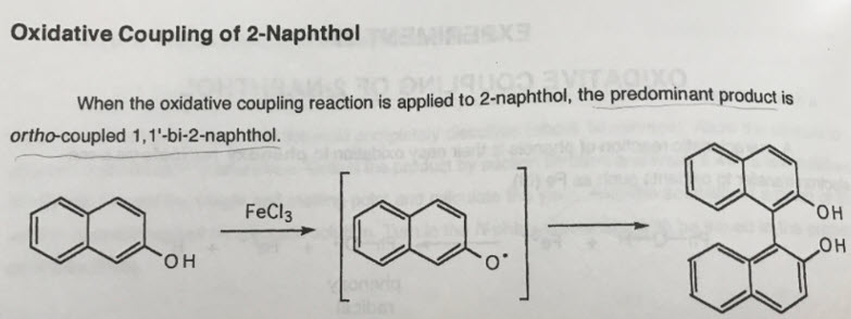 Solved Oxidative Coupling of 2-Naphthol When the oxidative | Chegg.com