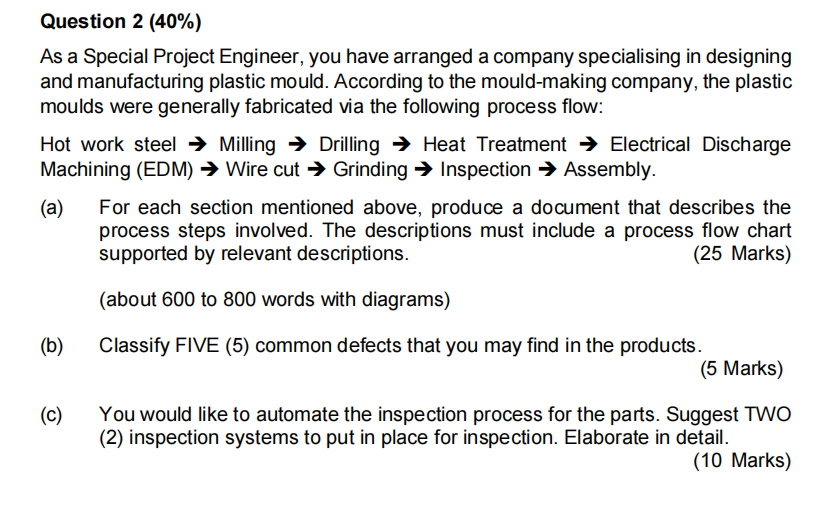Solved As a Special Project Engineer, you have arranged a | Chegg.com