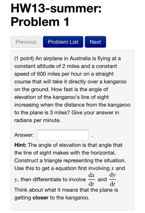 Solved HW13-summer: Problem 1 Previous Problem List Next (1 | Chegg.com