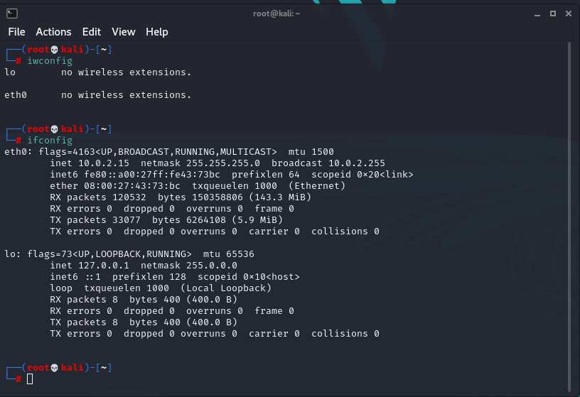 Solved root@kali: 0 X File Actions Edit View Help | Chegg.com
