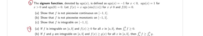 Solved The signum function, denoted by sgn(x), is defined as | Chegg.com