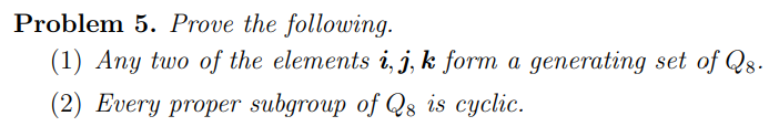 Solved Problem 5. Prove the following. (1) Any two of the | Chegg.com