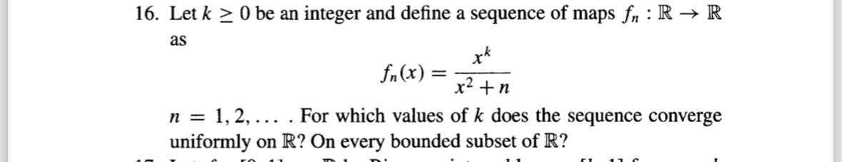 Solved Let k≥0 be an integer and define a sequence of maps | Chegg.com Solved Let k≥0 be an integer and define a sequence of maps | Chegg.com