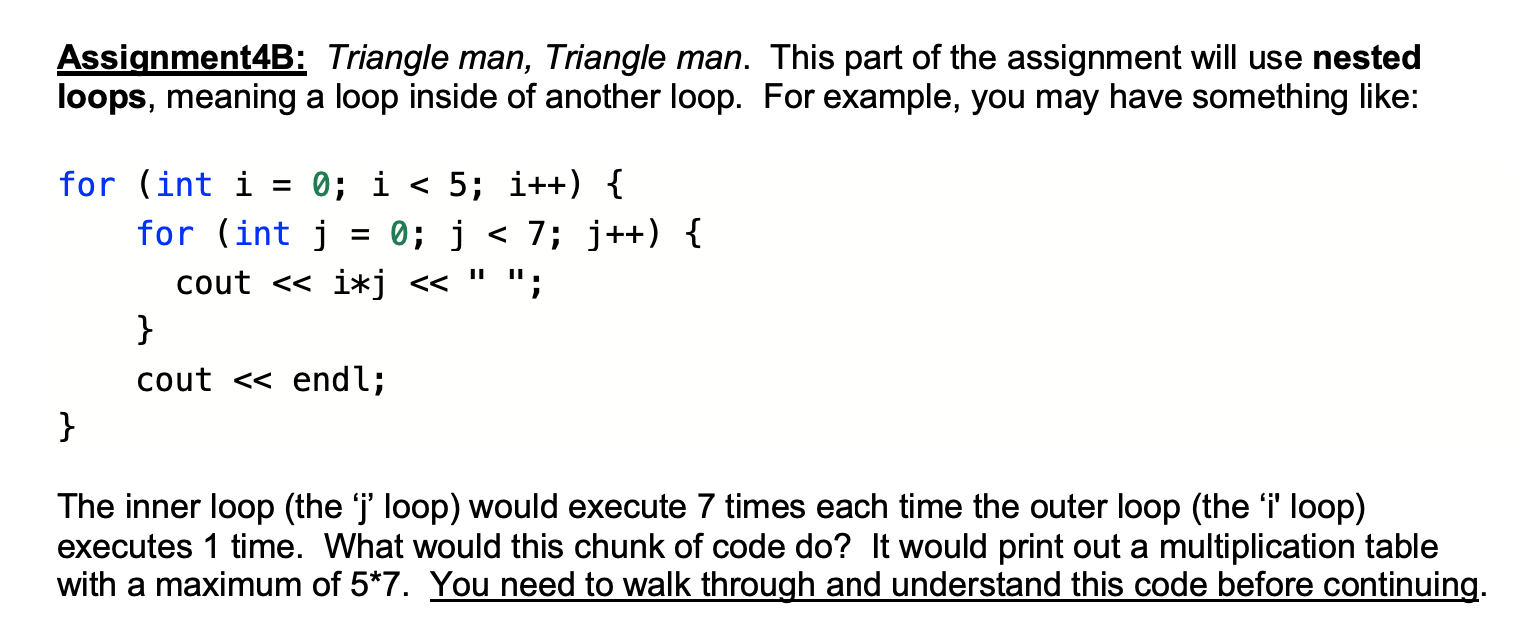 Solved Assignment4B: Triangle man, Triangle man. This part | Chegg.com