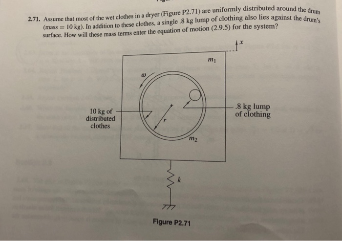 Solved 2.71. Assume that most of the wet clothes in a dryer | Chegg.com