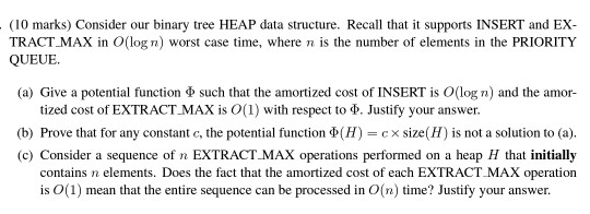 Solved (10 marks) Consider our binary tree HEAP data | Chegg.com