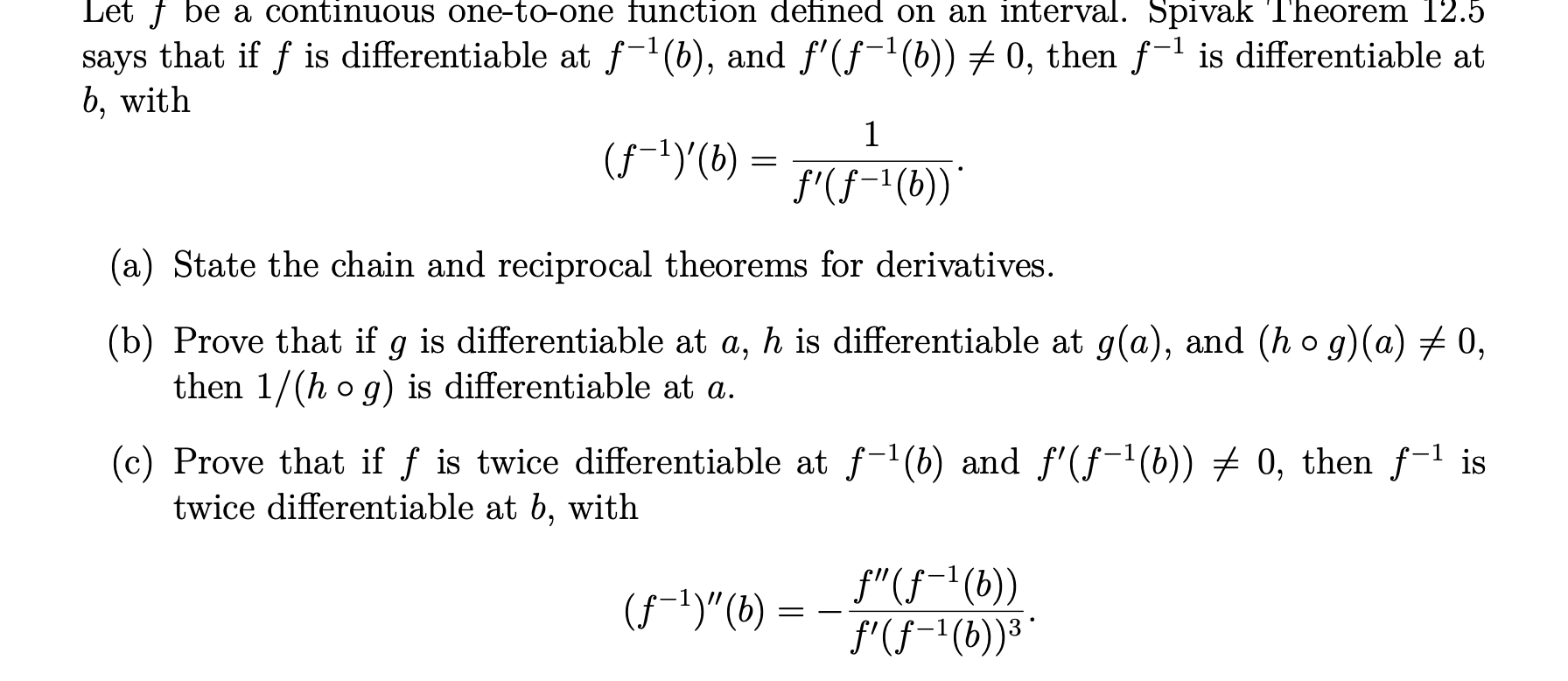 Solved Let f be a continuous one-to-one function defined on | Chegg.com