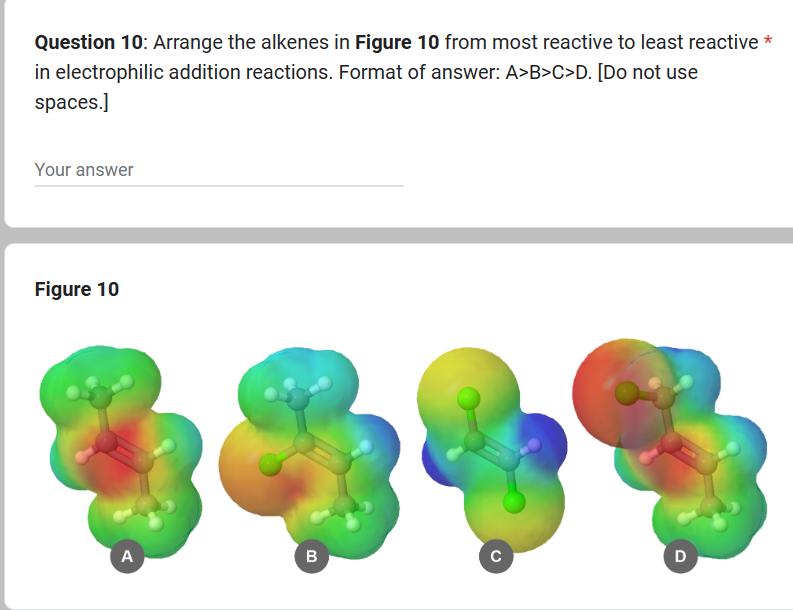 Solved Question 10: Arrange the alkenes in Figure 10 ﻿from | Chegg.com