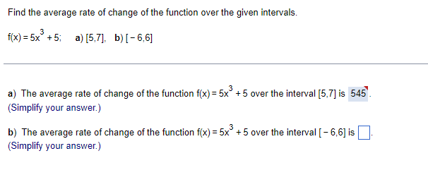 Solved Find the average rate of change of the function over | Chegg.com