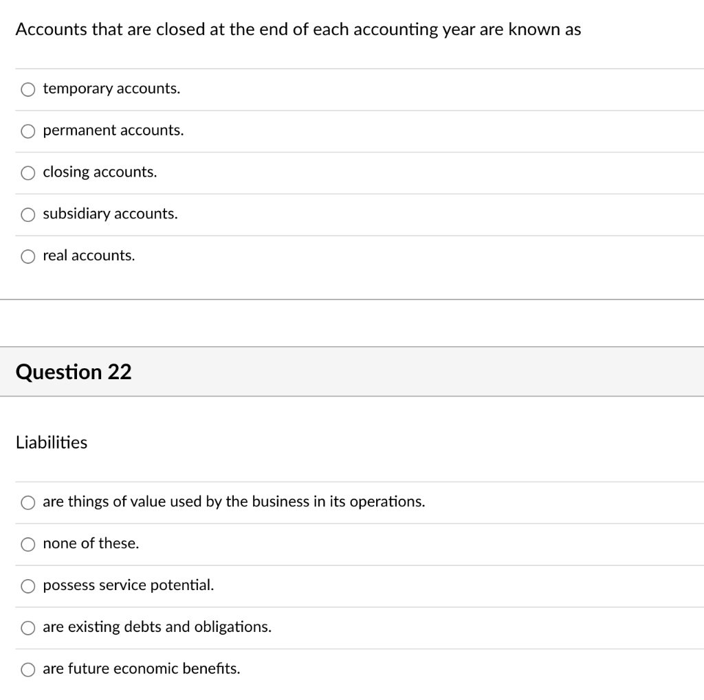 Solved Accounts that are closed at the end of each | Chegg.com