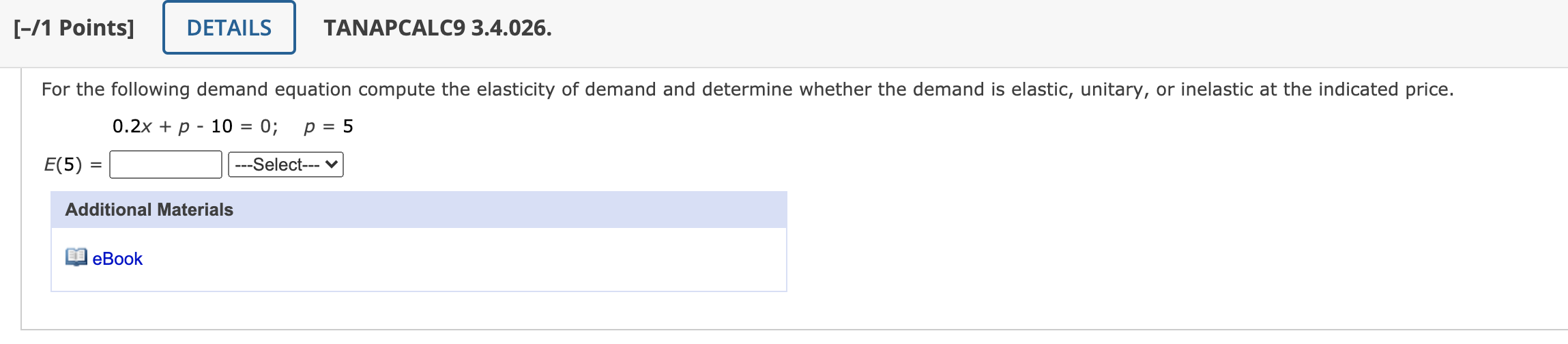 Solved 6. [0/1 Points] DETAILS PREVIOUS ANSWERS TANAPCALC9 | Chegg.com