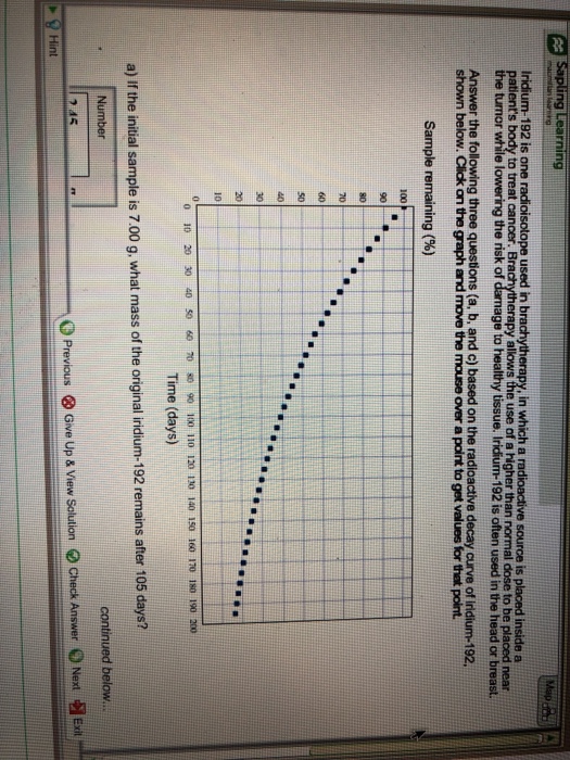 Solved ng Learning Iridium-192 is one radioisotope used in | Chegg.com