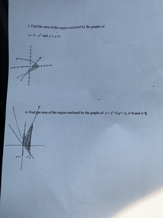 Solved 3. Find the area of the region enclosed by the graphs | Chegg.com