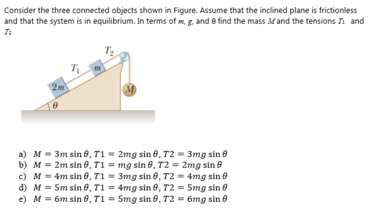 Solved Consider the three connected objects shown in Figure. | Chegg.com