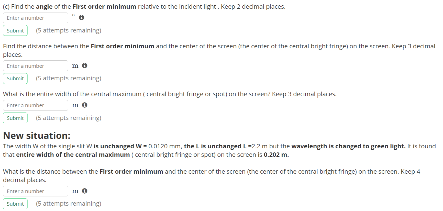 Solved Single Slit Diffraction Single Slit Diffraction | Chegg.com