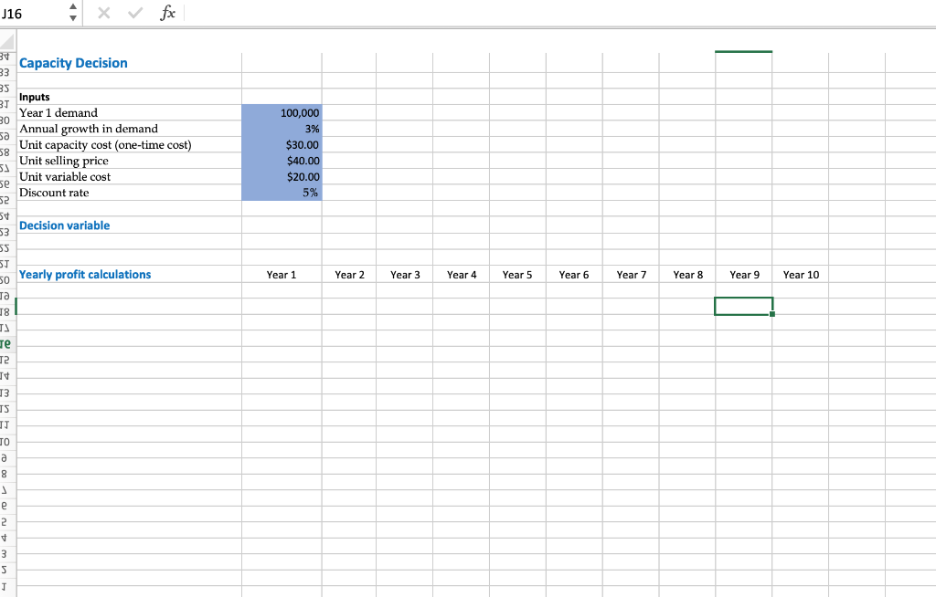 Apply the best practice of Excel modelling (i.e. | Chegg.com