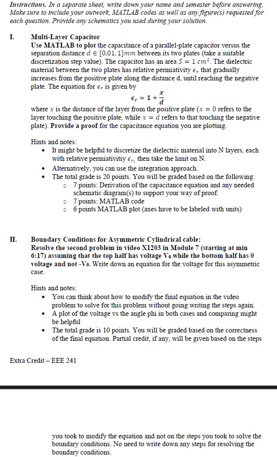 Solved Make sure to include your outwork, MATLAB codes as | Chegg.com