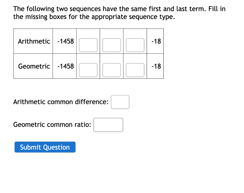 Solved The following two sequences have the same first and | Chegg.com