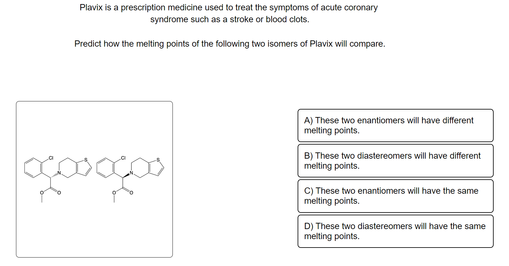 Solved Plavix is a prescription medicine used to treat the | Chegg.com