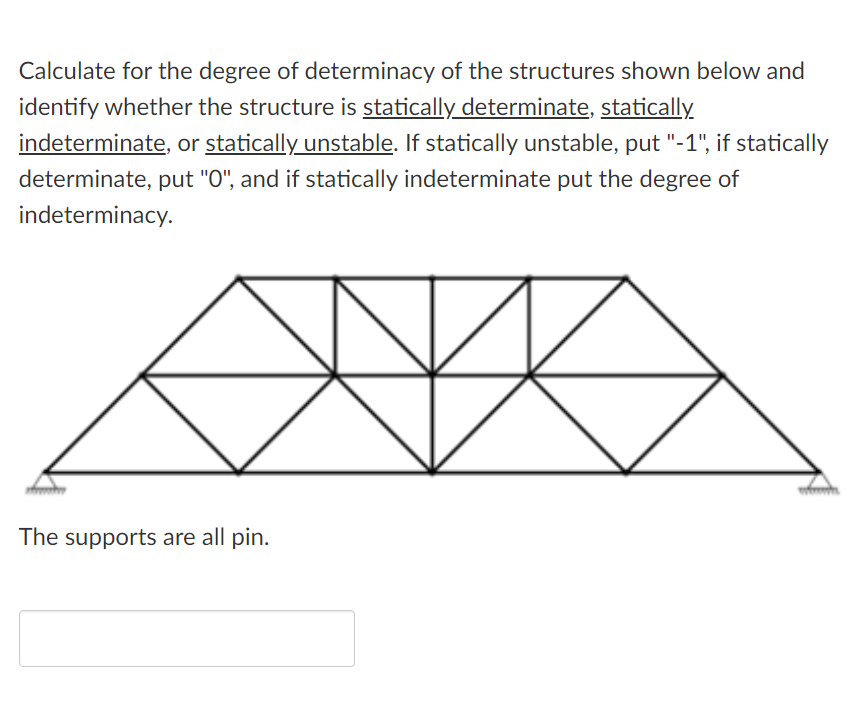 Solved Calculate for the degree of determinacy of the | Chegg.com