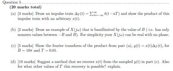 Solved Question 5. (20 marks total) (a) [3 marks] Draw an | Chegg.com