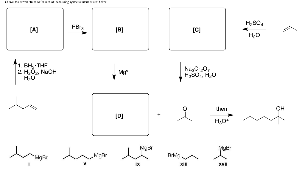 Solved Choose the correct structure for each of the missing | Chegg.com