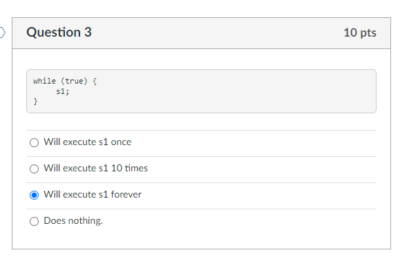 Solved Question 1 10 pts The following code is equivalent | Chegg.com