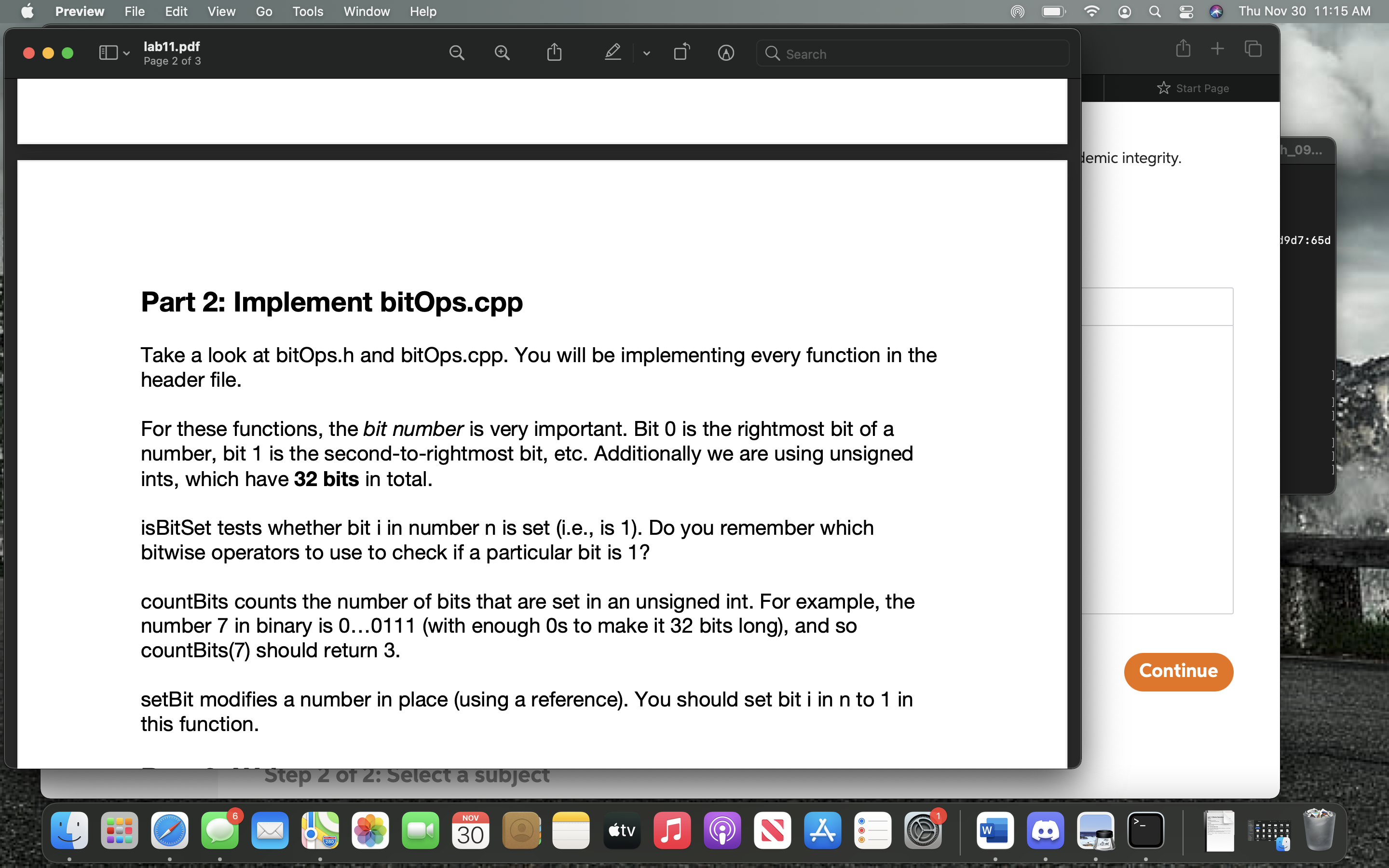 Solved Part 2: Implement bitOps.cpp Take a look at bitOps.h | Chegg.com