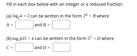 Solved Fill in each box below with an integer or a reduced | Chegg.com