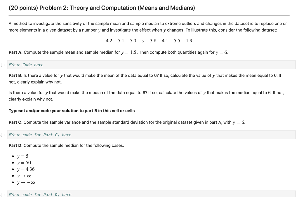 Solved (20 points) Problem 2: Theory and Computation (Means | Chegg.com