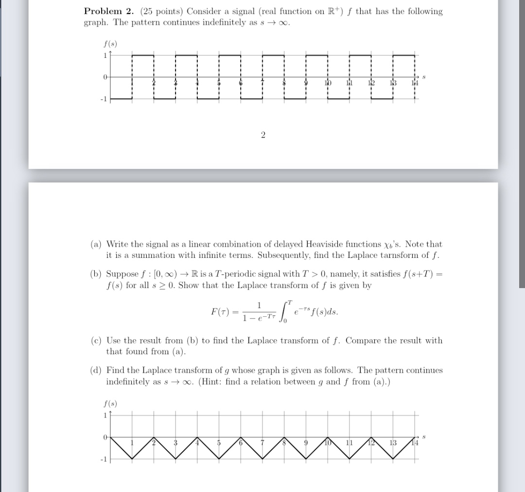 Solved Problem 2. (25 points) Consider a signal (real | Chegg.com