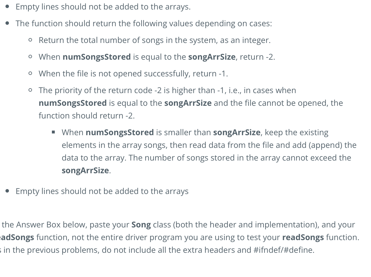 Solved Create a song class, with separate interface file | Chegg.com