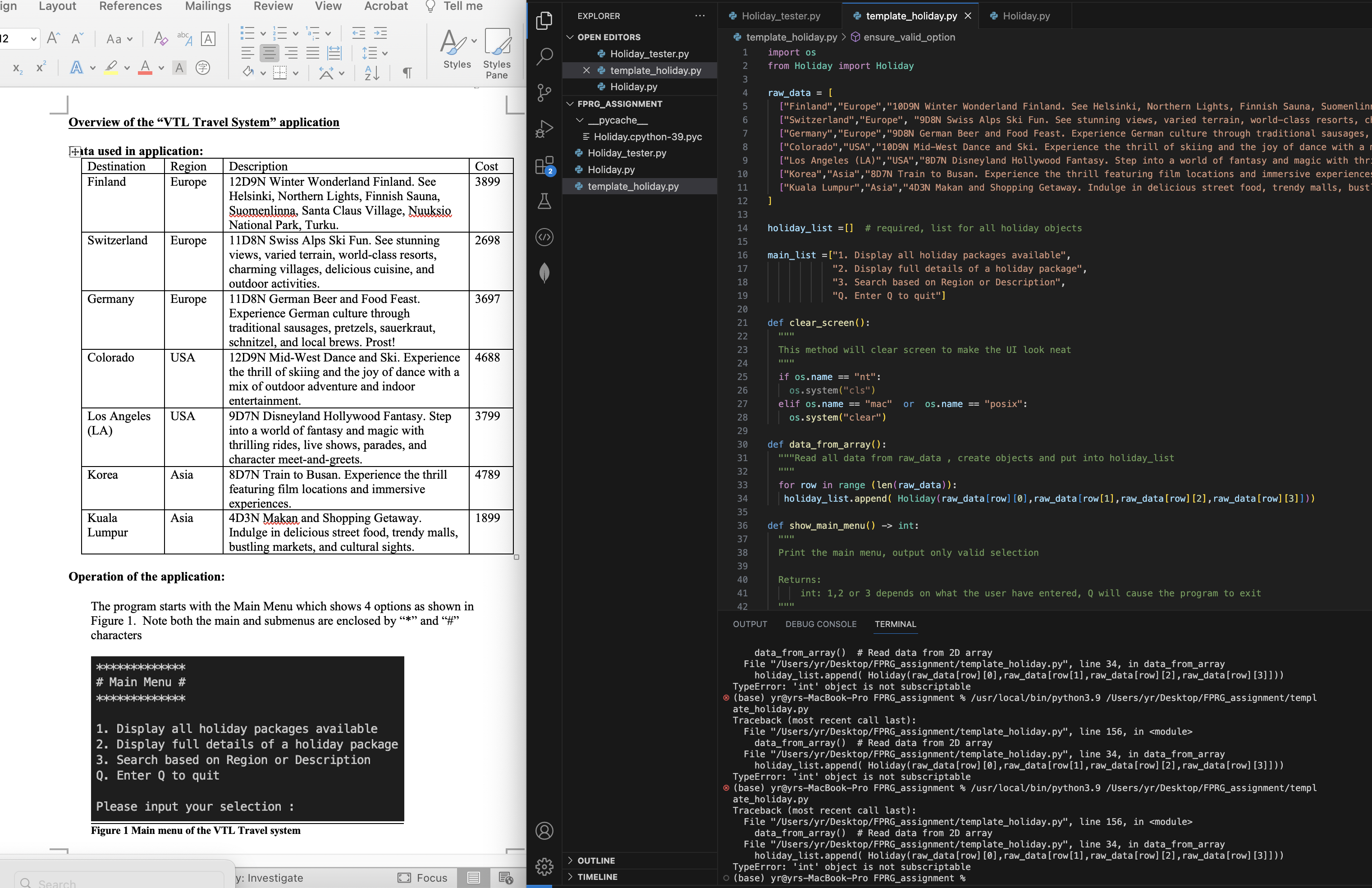 Solved Holiday_tester.py template_holiday.py >⊗ | Chegg.com
