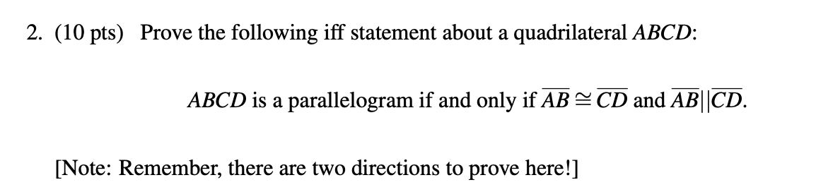 Solved 2. (10 pts) Prove the following iff statement about a | Chegg.com