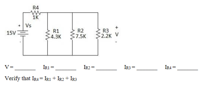 Solved Analyze the circuit below using KCL to determine the | Chegg.com