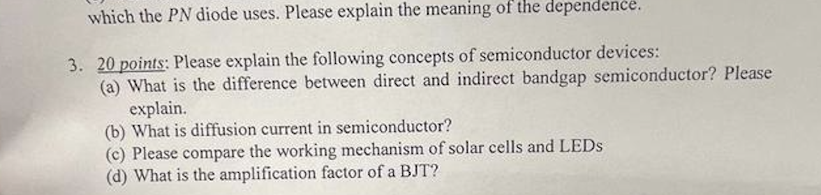 Solved which the PN diode uses. Please explain the meaning | Chegg.com